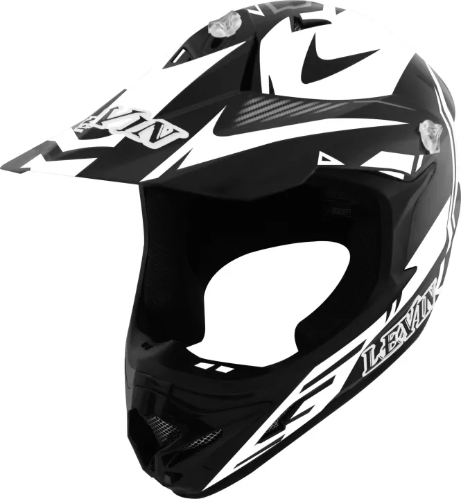 LEVIN Motocross J2002 Acura Helmet (Black/White/Dark Grey) | Lazada PH