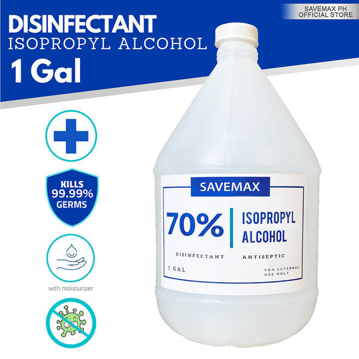 Savemax Alcohol 1 Gal- 70% Isopropyl with Moisturizer X 4 | Lazada PH