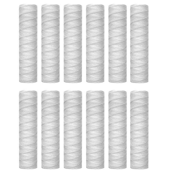 12Pcs 5 Micrometre String Wound Water Filter Universal Whole House ...