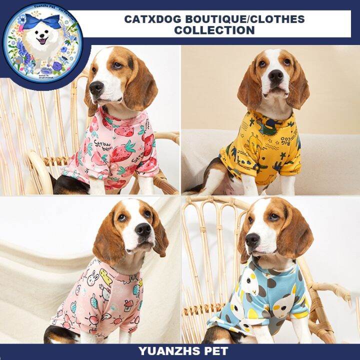 【Yuanzhss Pet】Cute and Comfortable Cartoon Printed dog clothes Dog T ...