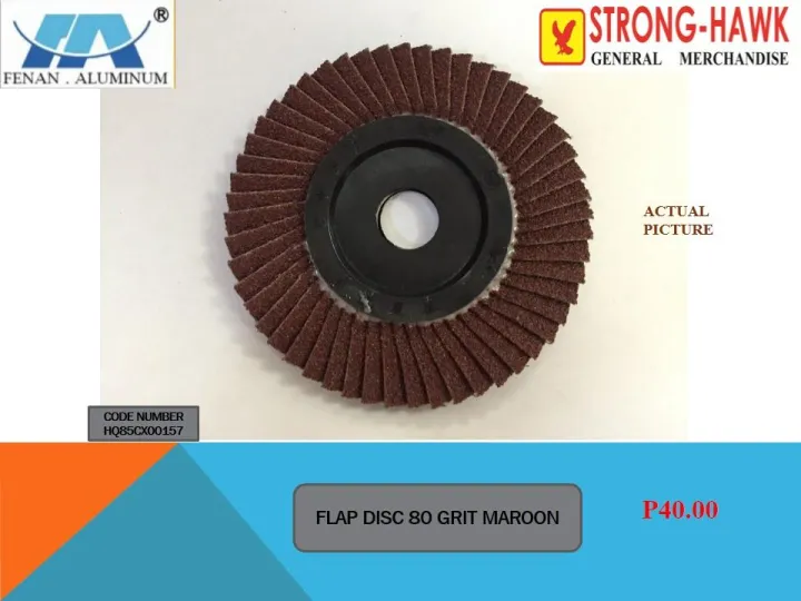 FLAP DISC 320 grit MAROON 40 pesos each | Lazada PH