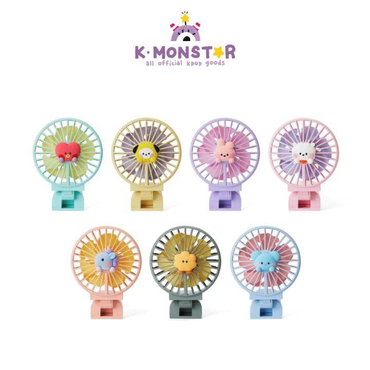 BT21 OFFICIAL Royche BT21 minini DUAL BLADE HANDY FAN | Lazada PH