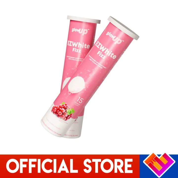 Glow Up EZWhite Fizz Glutathione with Naticol and Vitamin C Plus (15 ...