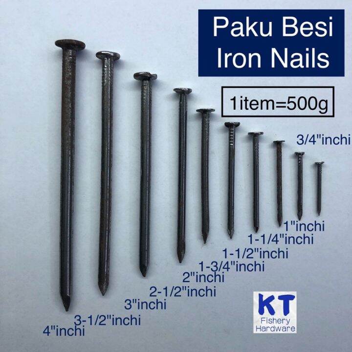 Paku Kayu Besi Paku Besi Iron Nails 铁钉 建筑铁钉 | Lazada