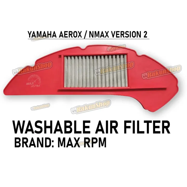 Yamaha NMAX V2 AEROX V2 Washable air filter Max RPM brand NMAX AEROX ...