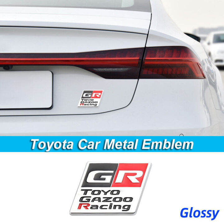 1 Piece Modified GR Toyo Gazoo Racing Car Metal Emblem Rear Trunk ...