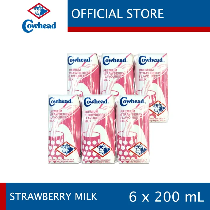 Cowhead Strawberry Milk 200mL x 6 [Fresh Milk - UHT Milk] | Lazada PH