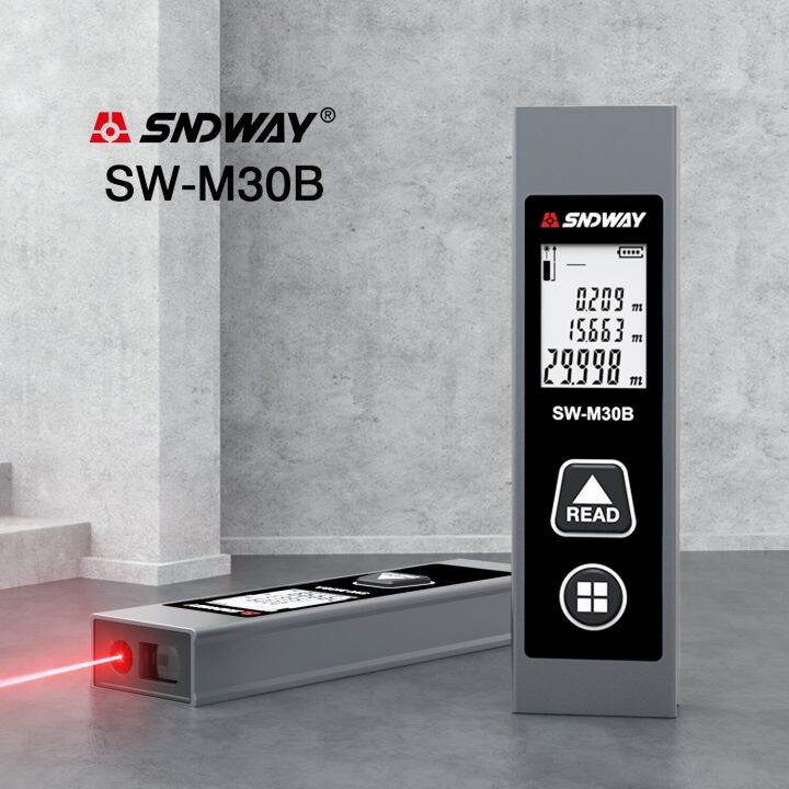 Sndway Mini Laser Distance Meter 30m 40m Digital Rangefinder Trena Laser Tape Measure Ruler Test 