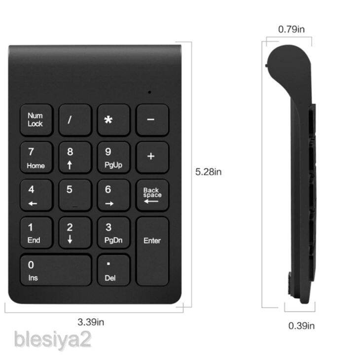 [BLESIYA2] 2.4G Numeric Keyboard USB Wireless Number Pad with Mouse for ...