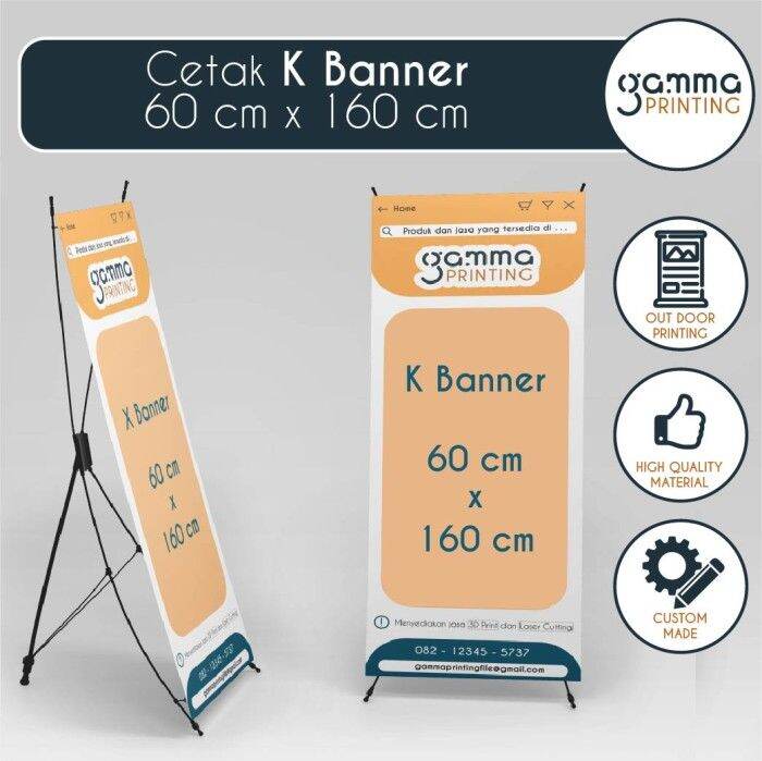Custom Cetak K Banner / Tripod Spanduk / Stand Benner Toko Murah Cepat ...