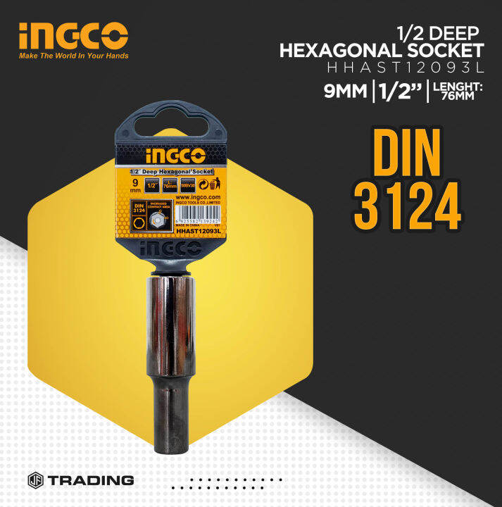 INGCO 1/2 Deep Hexagonal Socket HHAST12093L | Lazada PH
