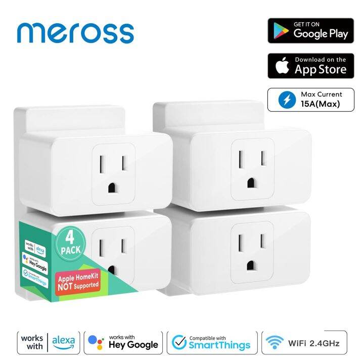 Meross Smart Plug US Socket 1/2/4 PACK Timer Schedule การควบคุมด้วย ...