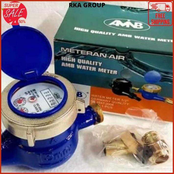 Meteran Air Besi Amnb 1/2 3/4 Sni / Pdam Water Meter Pam Flow Meter ...