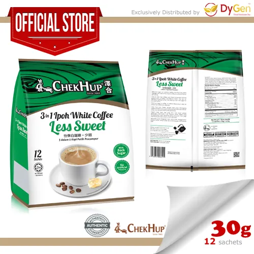 Chek Hup 3in1 Ipoh White Coffee Less Sweet 35g x 12s | Lazada PH