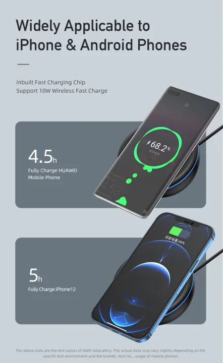 AWEI W11 QI Magnetic Wireless Charger 15W Fast Charging Panel For ...