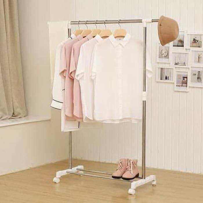 STAND HANGER SINGLE MULTIFUNGSI PORTABLE GANTUNGAN BAJU | Lazada Indonesia