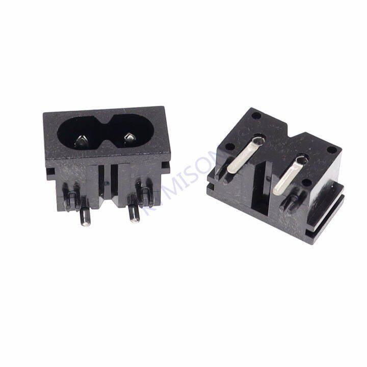10Pcs AC 250V 2.5A Right Angle Black Male Plug IEC320 C8 Power Socket ...