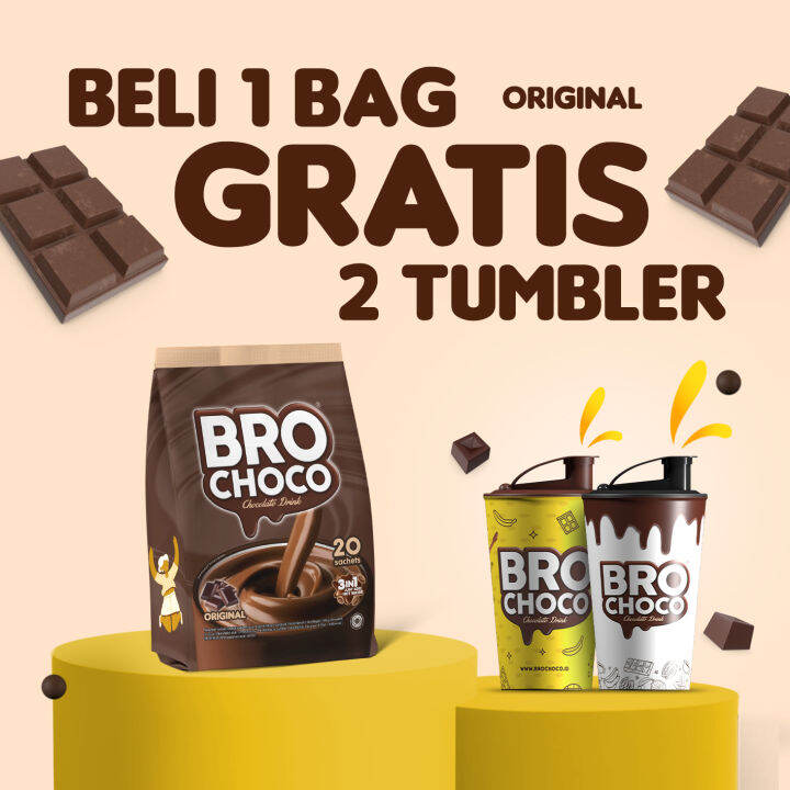 BROCHOCO Original P20 Chocolate Drink / Minuman Coklat (20 sachet x 25g) | Lazada Indonesia