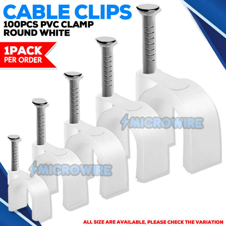 Cable Clips PVC Clamp ROUND 4mm/5mm/6mm/7mm/8mm/10mm/12mm/14mm/16mm ...