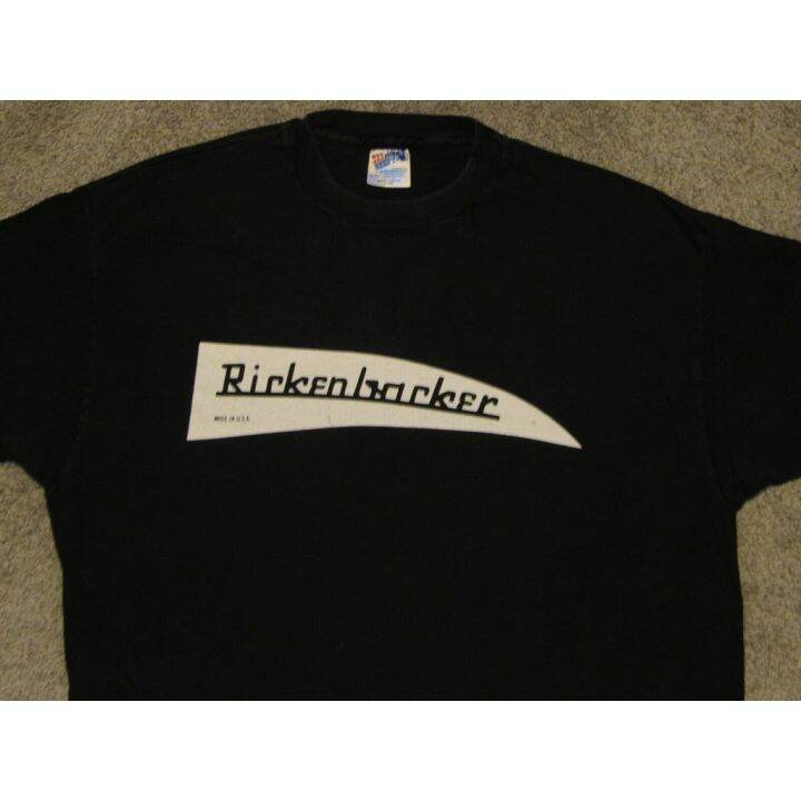 Vtg 90s RICKENBACKER Old Logo 2-Sided T-SHIRT Mens XL Electric Guitar ...