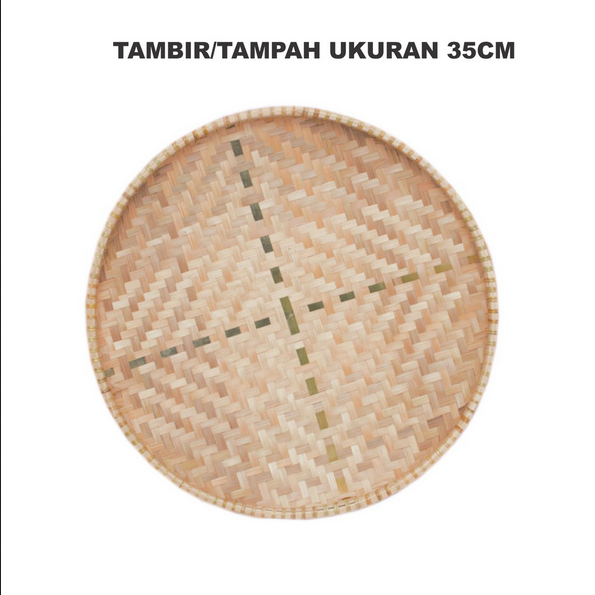 Tampah 35cm/piring bambu/nampah bambu/Anyaman bambu | Lazada Indonesia