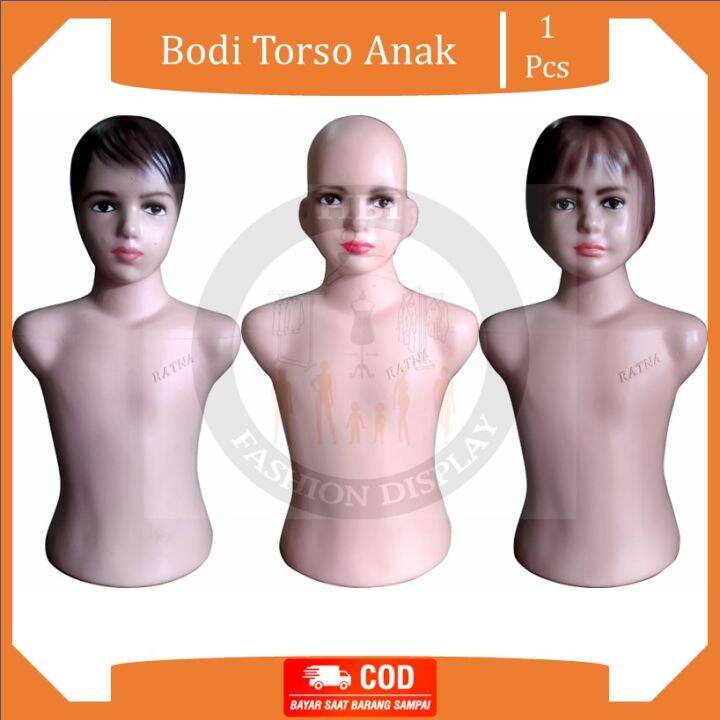 Display Manekin Bodi Torso Anak 3 Model Kepala | Lazada Indonesia