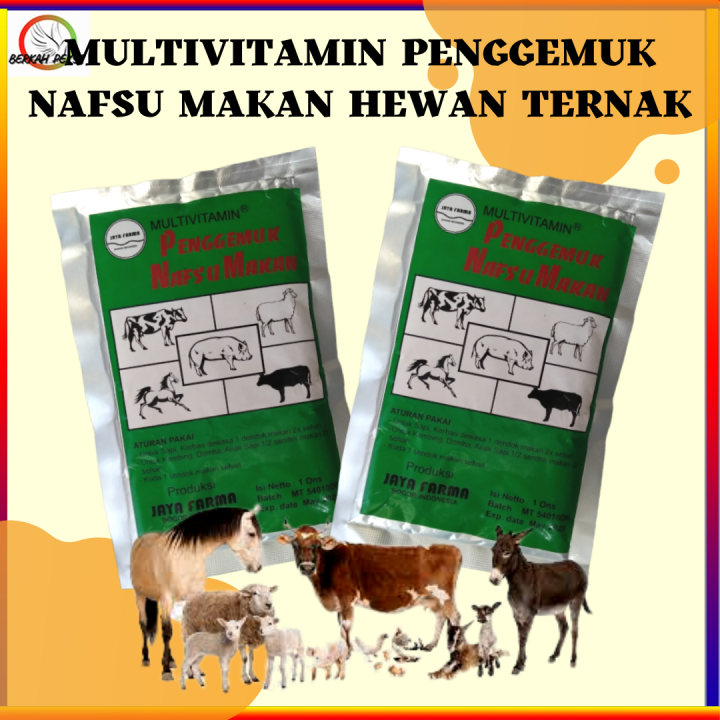 MULTIVITAMIN PENGGEMUK NAFSU MAKAN JAMU HEWAN TERNAK UNTUK SAPI KUDA ...