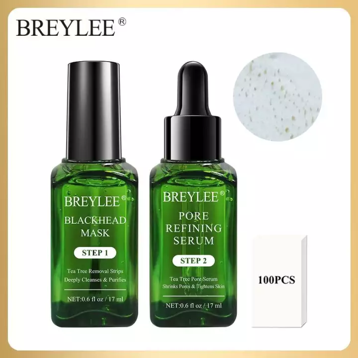 BREYLEE Masker Komedo Step 1 + Step 2 Pore Reining Serum - Pengangkat ...