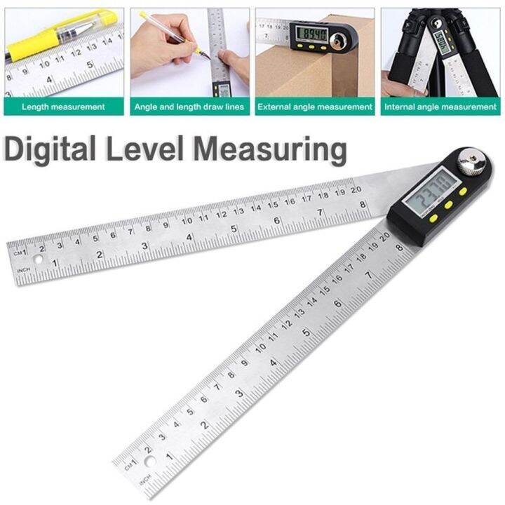 PLUMH Universal Level Measuring Tool Stainless Steel Angle Ruler ...