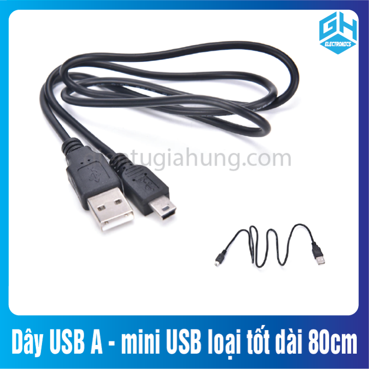 Dây Cap USB A - mini USB loại tốt dài 80cm | Lazada.vn