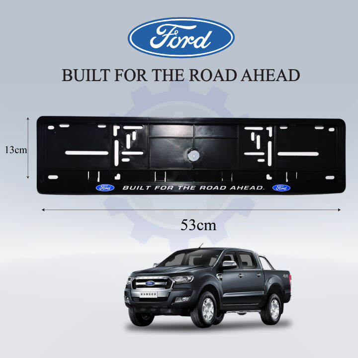 FORD CAR NUMBER PLATE FRAME COVER -BUILT FOR THE ROAD AHEAD | Lazada