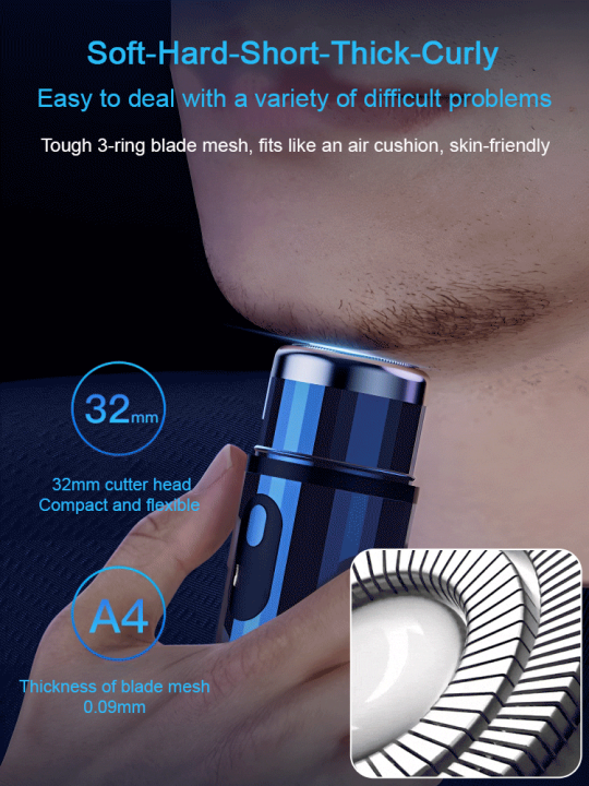 GIKY Men's Rechargeable Razor Floating Head Mini Razor Fast ...