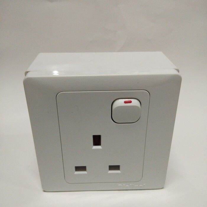 Stop kontak + saklar on off stop kontak AC kaki 3 outbouw + Box 1 set ...