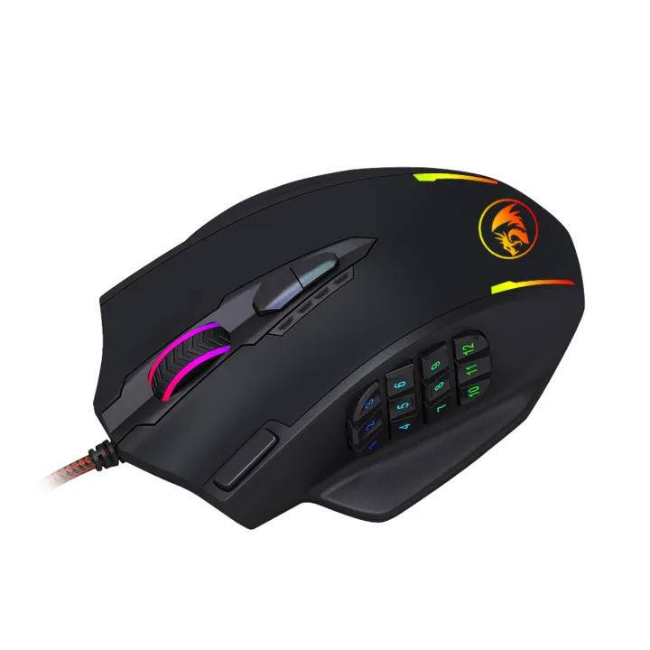 Redragon Original M908 Impact RGB LED MMO Mouse with Side Buttons ...