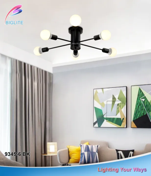 -Easylite- 9345 6heads,8heads,10heads, BK /GAB BIGLITE Low Ceiling E27 ...