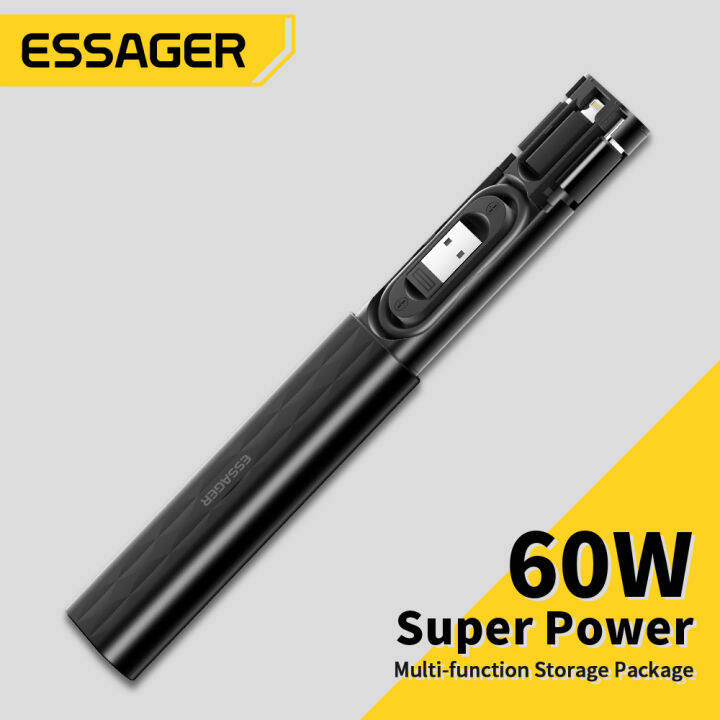 Essager สายข้อมูลอเนกประสงค์,กล่องเก็บชาร์จ480Mbps สำหรับโน้ตบุ๊กแท็บเล ...