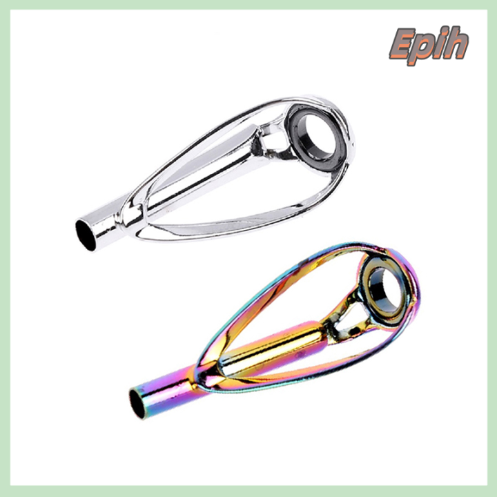 Epih ห่วงคู่มือแนะนำ1ชิ้นสีเงิน/สีรุ้งปราศจากการพันกันสำหรับการปั่นเบ็ด ...