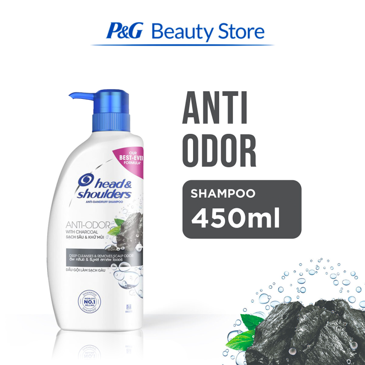 Head & Shoulders Anti-Odor Shampoo with Charcoal 450ml [Anti-Dandruff ...
