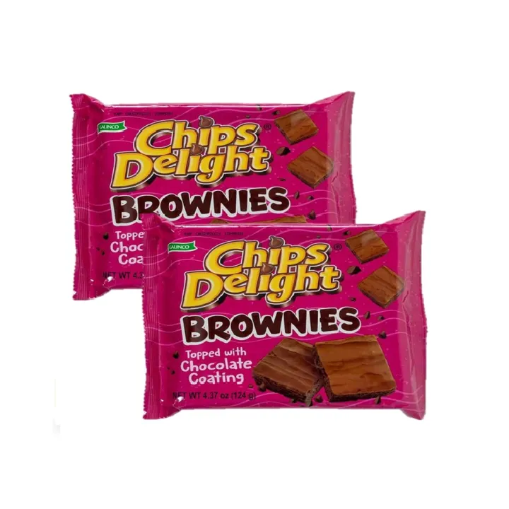Chips Delight Brownies Topped with Chocolate Coating 124g - Pack of 2 ...