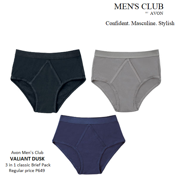 Avon men's club VALIANT DUSK 3 in 1 classic brief pack | Lazada PH
