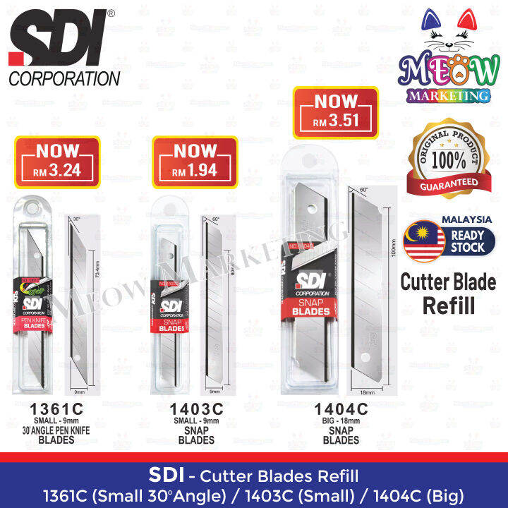 SDI Cutter Blade Refill - 1361C Small Blade 30 Degree Angle / 1403C Small Blade / 1404C Big ...