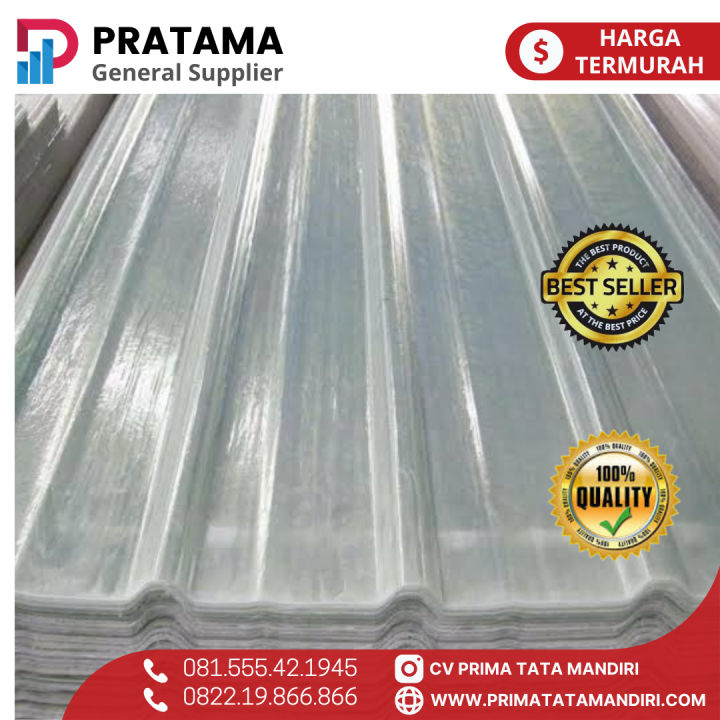 spandek bening / transparan / atap fiber 1 M (3M 4M 5M 6M) - 1,2mm PET | surabaya | Lazada Indonesia
