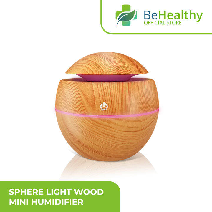 BeHealthy Sphere Light Wood Mini Humidifier | Lazada PH
