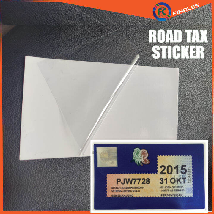 Sticker Road Tax Plain Transparent Roadtax Sticker | Lazada