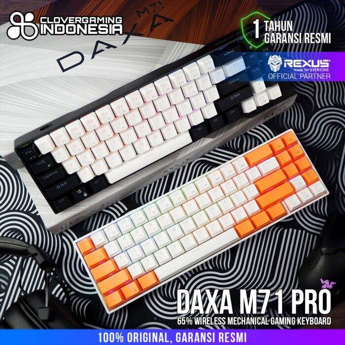 Rexus DAXA M71 Pro RGB - HOTSWAP Wireless Mechanical Gaming Keyboard ...