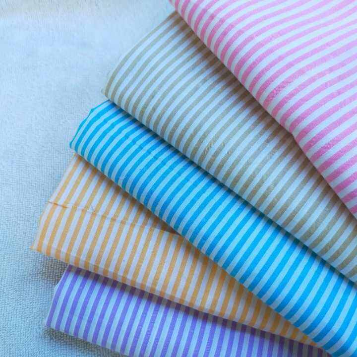 Kain Katun Yarndyed Motif Garis Stripe /Kain Salur Lebar 150cm yandeet | Lazada Indonesia