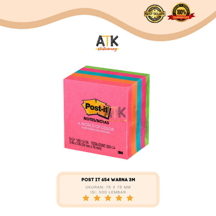 Post It 3M 654 Warna atk | Lazada Indonesia