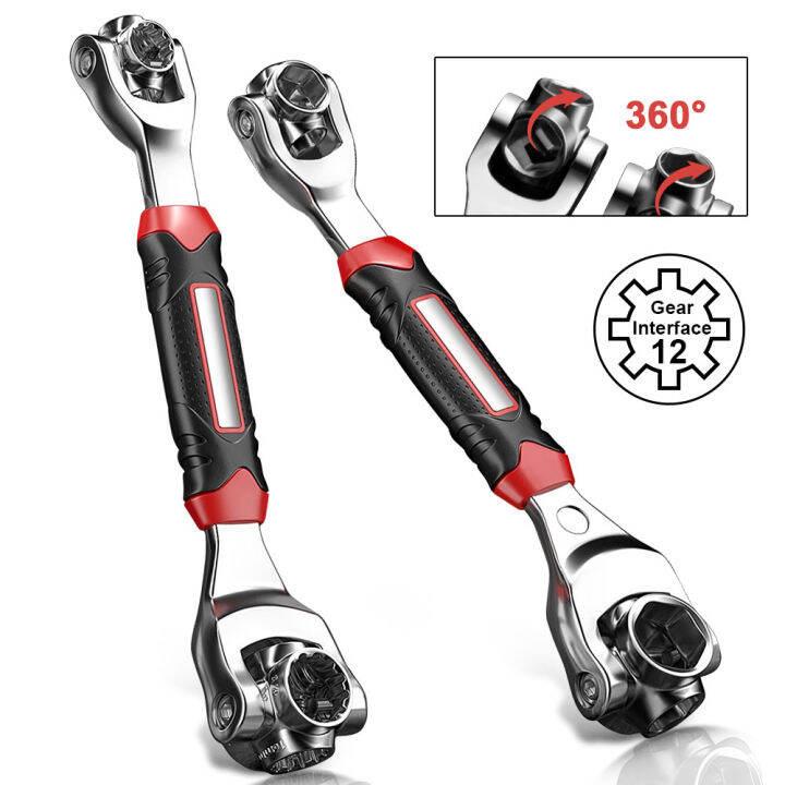 New 52 in 1 Universal Double Ended Socket Adjustable Ratchet Wrench Car ...
