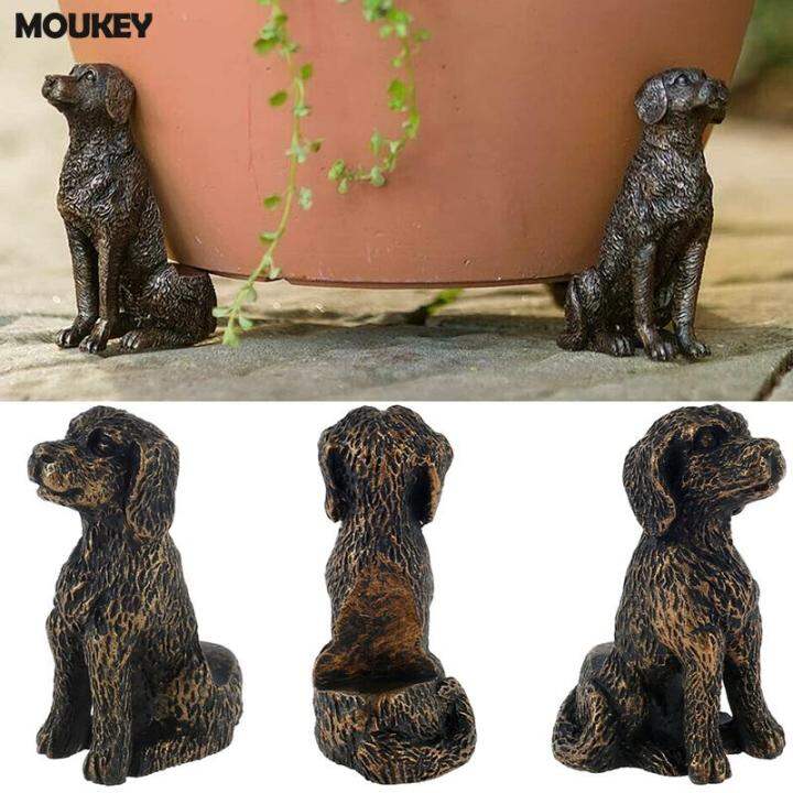 Dog Pot Feet Resin Dog Planter Riser Decorative Animal Shaped Flower ...