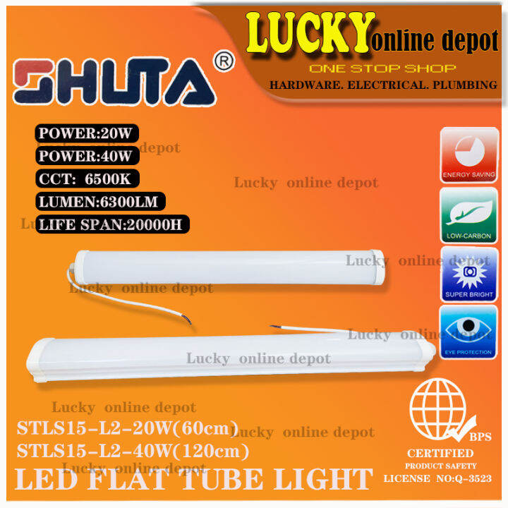 SHUTA LED FLAT TUBE LIGHT STLS15-L2 (6500K) | Lazada PH